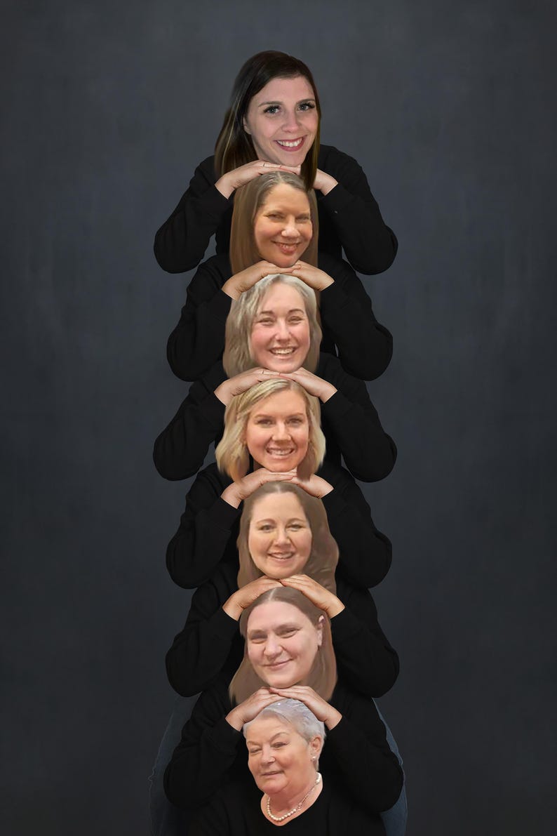 Custom Funny Group Portrait | Awkward Photoshoot Style | Personalized ...