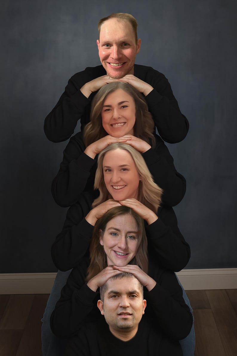 Funny Group Portrait Custom Awkward Photoshoot Style Personalized ...