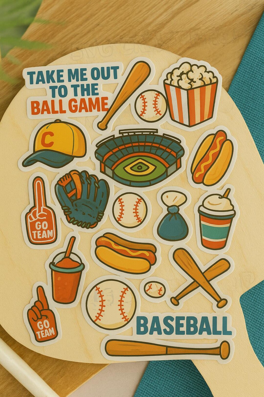 Baseball Stadium Stickers: Kids Sports Clipart, Game Day Decorations ...