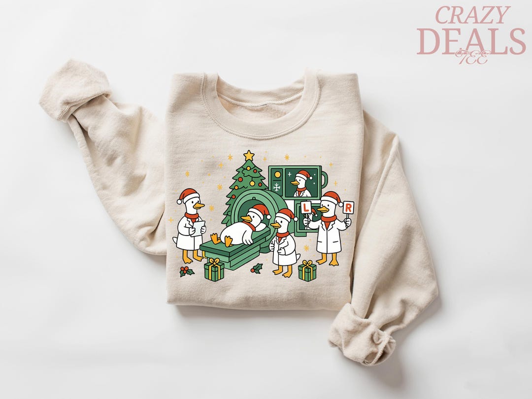 Radiology Sweatshirt, Funny Goose CT Scan Shirt, Rad Tech Christmas ...