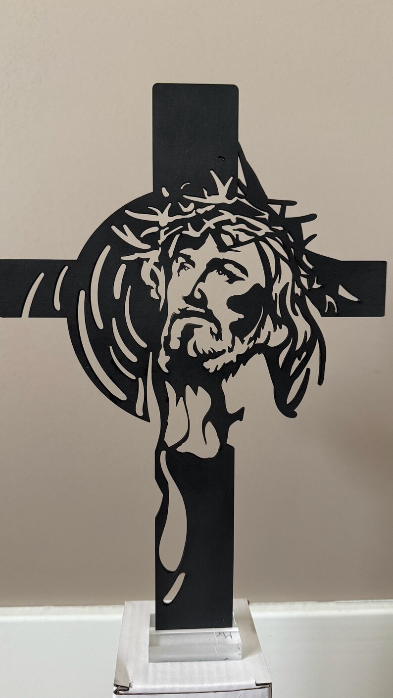 Christian Wall Cross – Rustic Christ Crucifix Decor, Faith Gift for ...