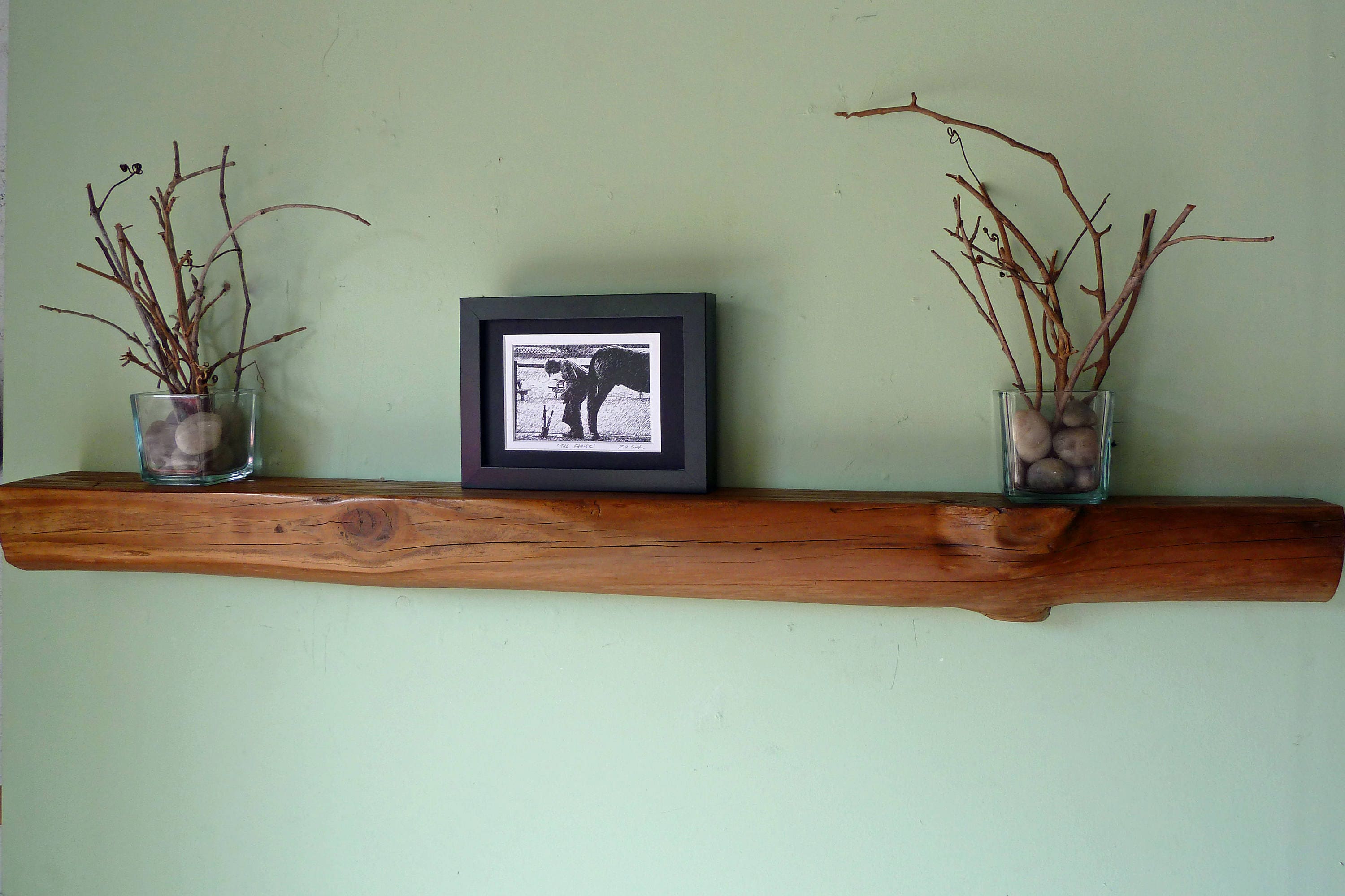 Reclaimed Wood Floating Shelf Log Shelf Natural Log Shelf - Etsy UK