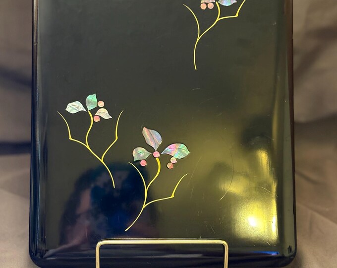 Japanese Lacquerware Box With Mother-of-pearl Inlay - Etsy