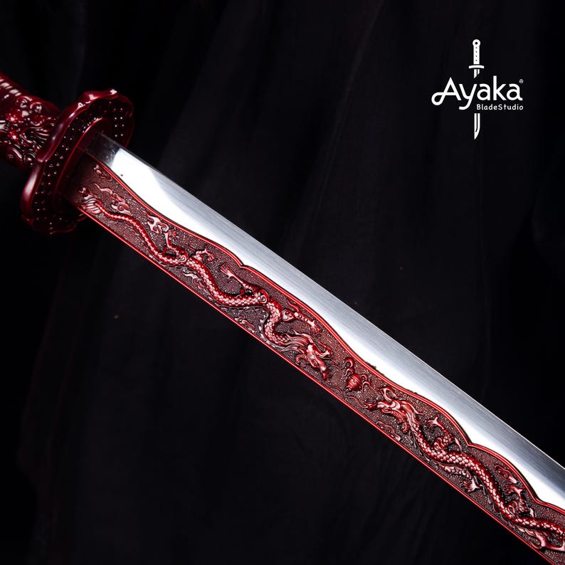 Handcrafted Oriental Fantasy Style Sword, Decorative Katana, Cosplay ...