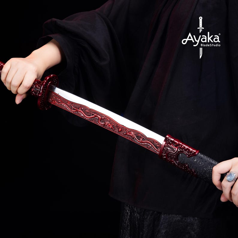 Handcrafted Oriental Fantasy Style Sword, Decorative Katana, Cosplay ...