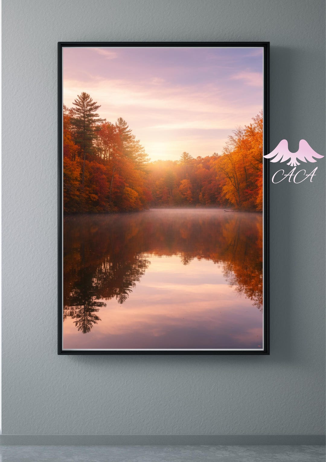 Autumn Lake Reflection: Breath-taking Sunrise Over Vibrant Fall Foliage ...