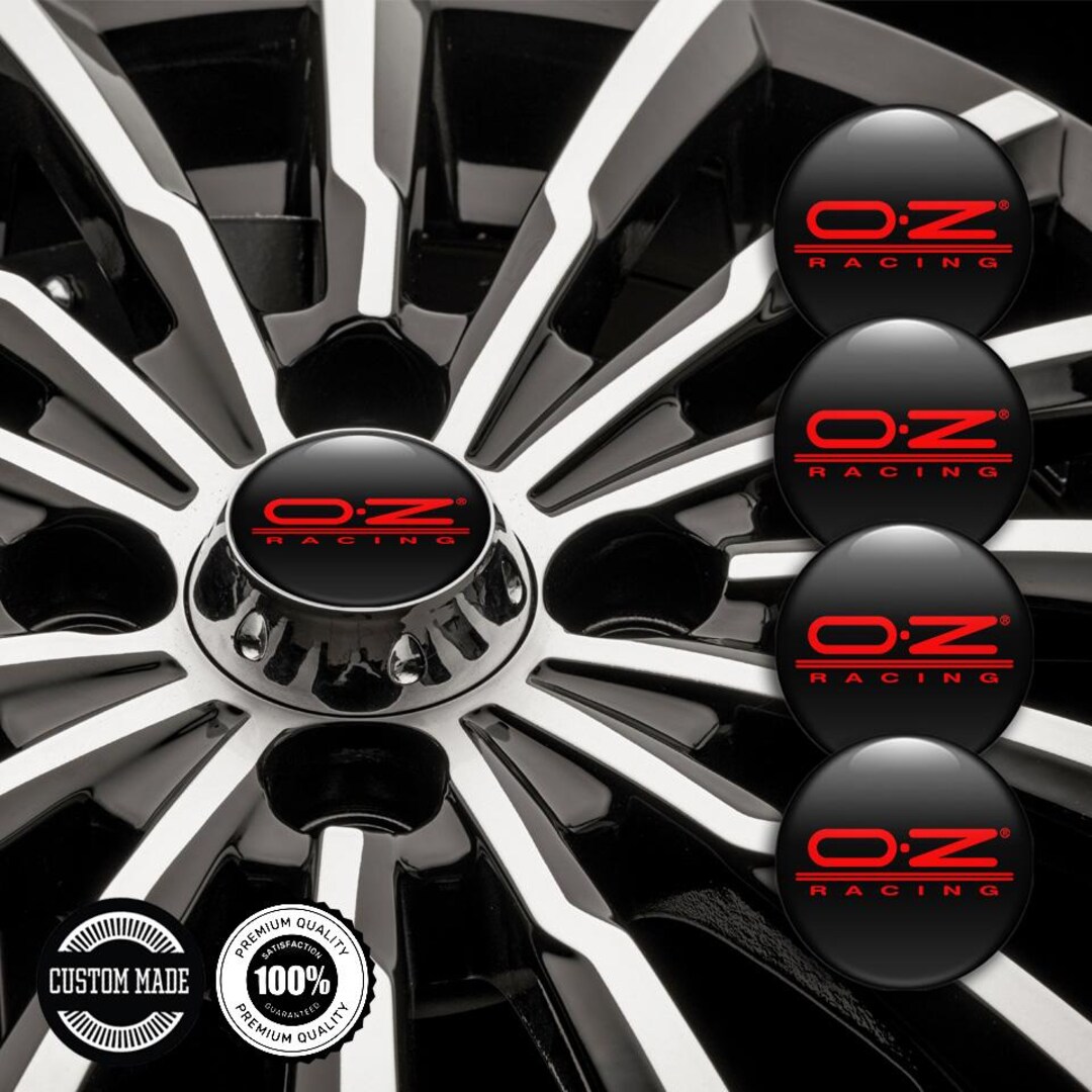 OZ Racing Logo Wheel Center Cap Stickers: Set of 4 Epoxy Resin Domed ...