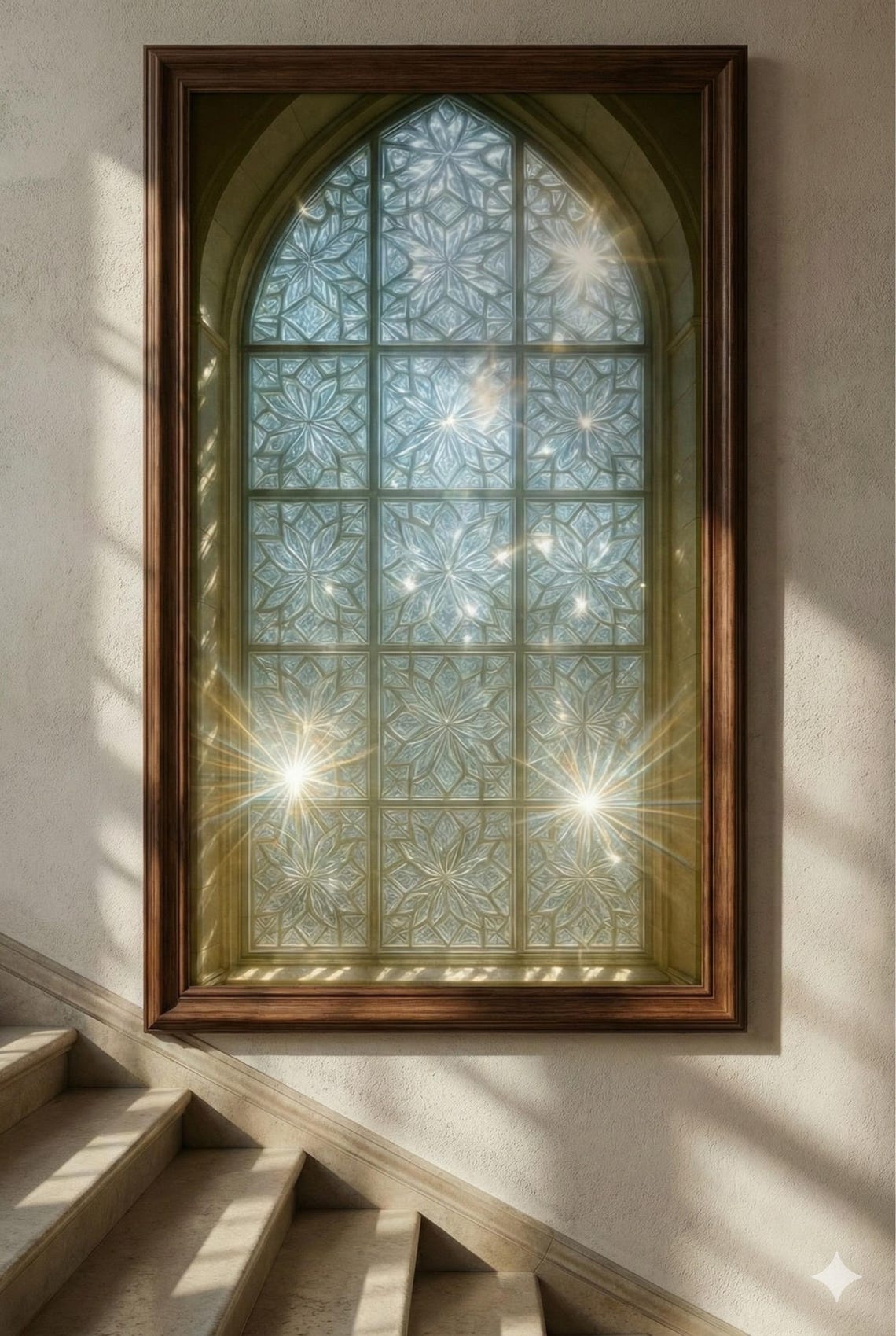 Stained Glass Window, Art Print, Church Light, Mandala Decor, Digital ...