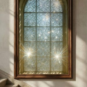 Stained Glass Window, Art Print, Church Light, Mandala Decor, Digital ...