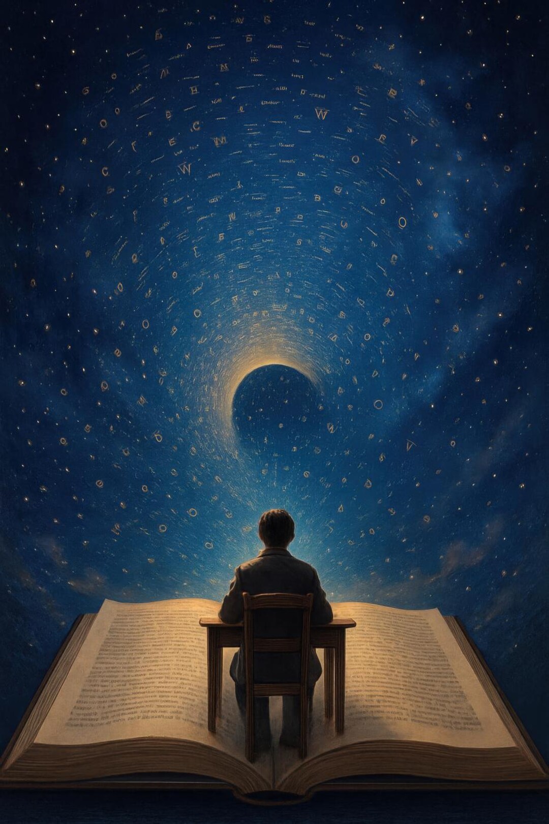 Cosmic Knowledge Scholar Art Print: Ai-generated Celestial Library ...