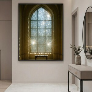 Stained Glass Window, Art Print, Church Light, Mandala Decor, Digital ...