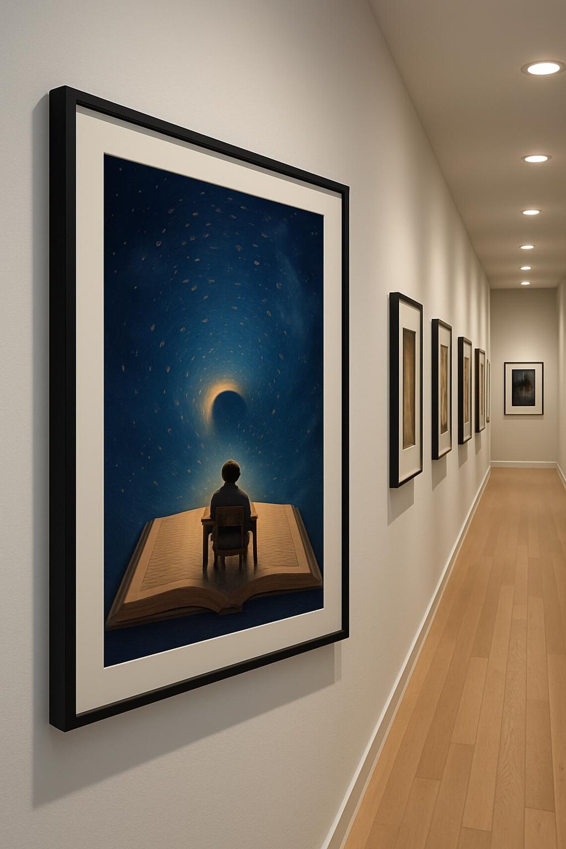 Cosmic Knowledge Scholar Art Print: Ai-generated Celestial Library ...