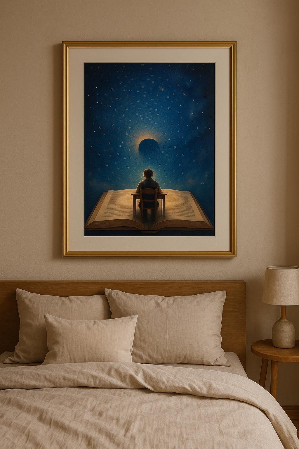 Cosmic Knowledge Scholar Art Print: Ai-generated Celestial Library ...