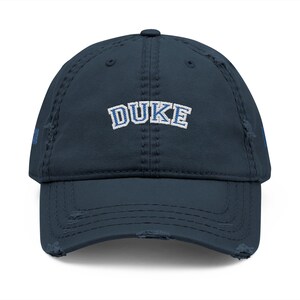 Duke Distressed Hat (embroidery) - Etsy