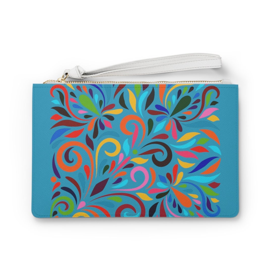 Mexican Turquoise Clutch Bag, Mexican Purse, Latina Clutch Bag, Chicana ...