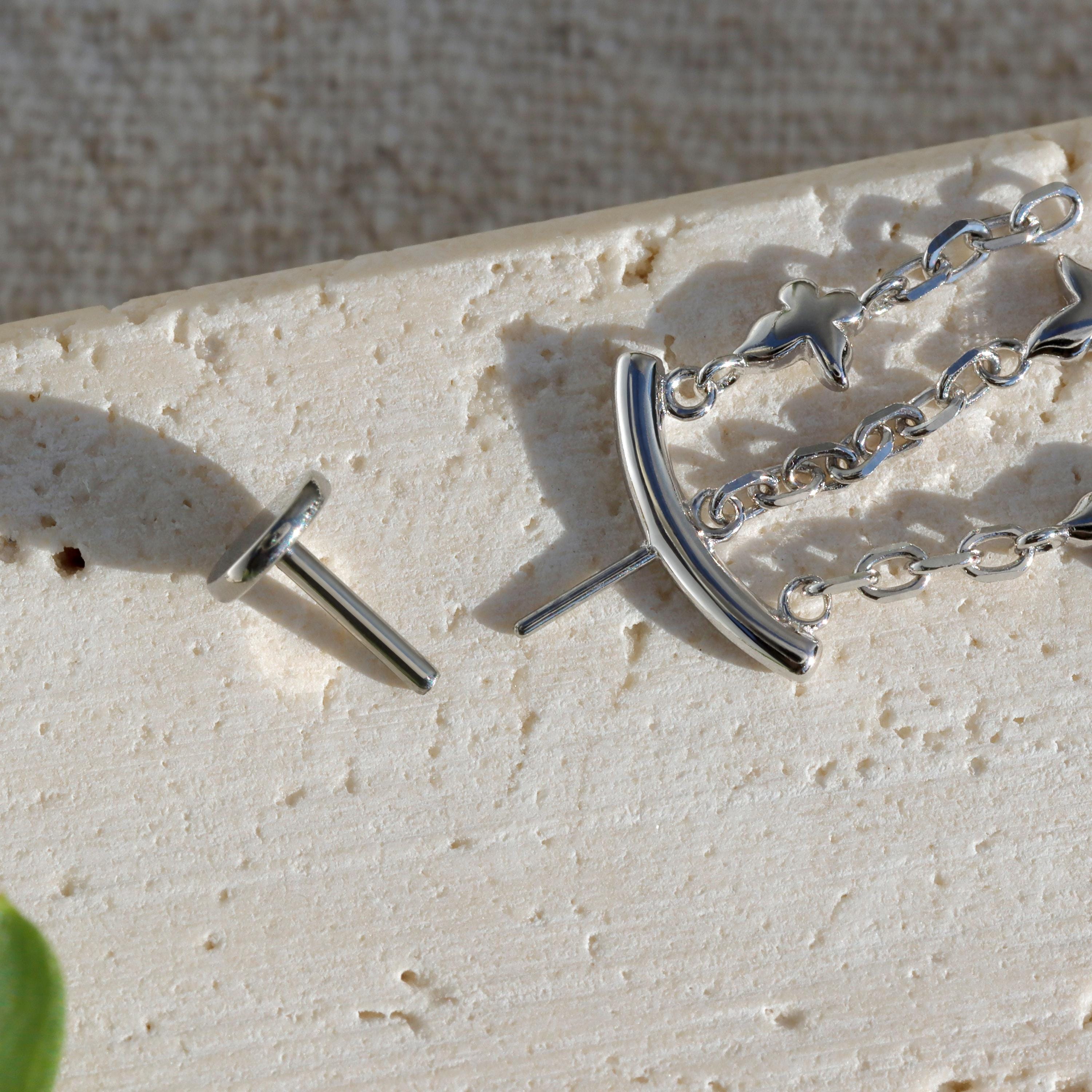 Butterfly Vertical Helix Jewelry:threadless Push in Vertical Helix ...