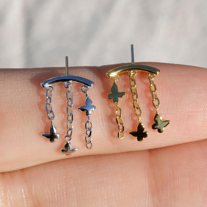 Butterfly Vertical Helix Jewelry:threadless Push in Vertical Helix ...