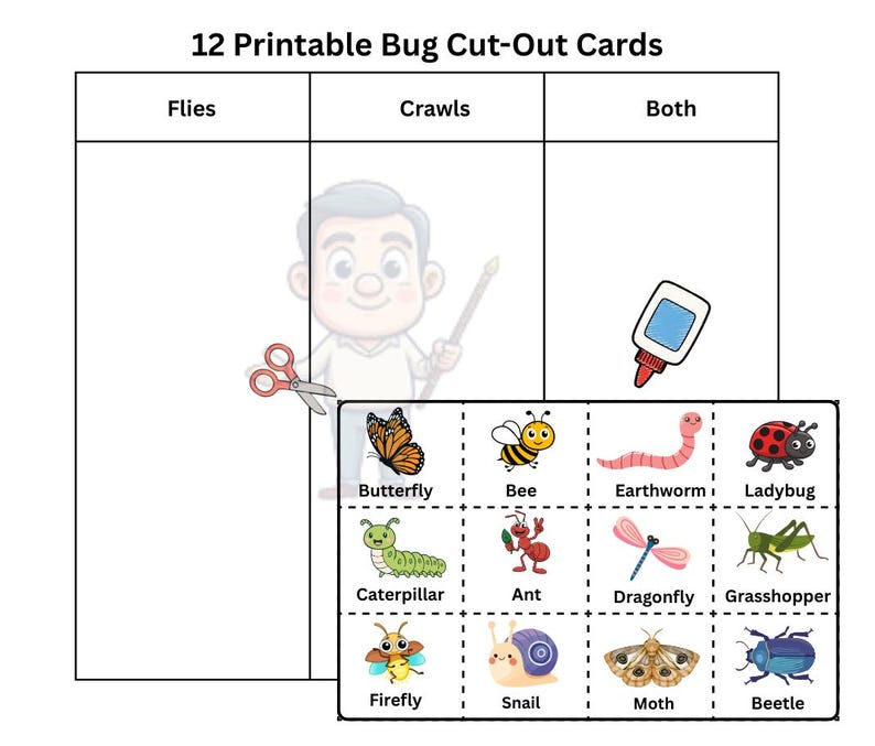 Bug and Insect Activities Packet - Movement Sort, Coloring Pages ...