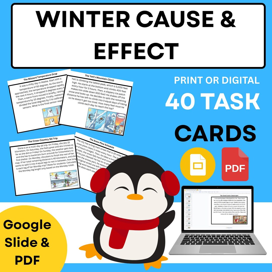 Winter Cause and Effect Speech Therapy Activities | Special Education ...
