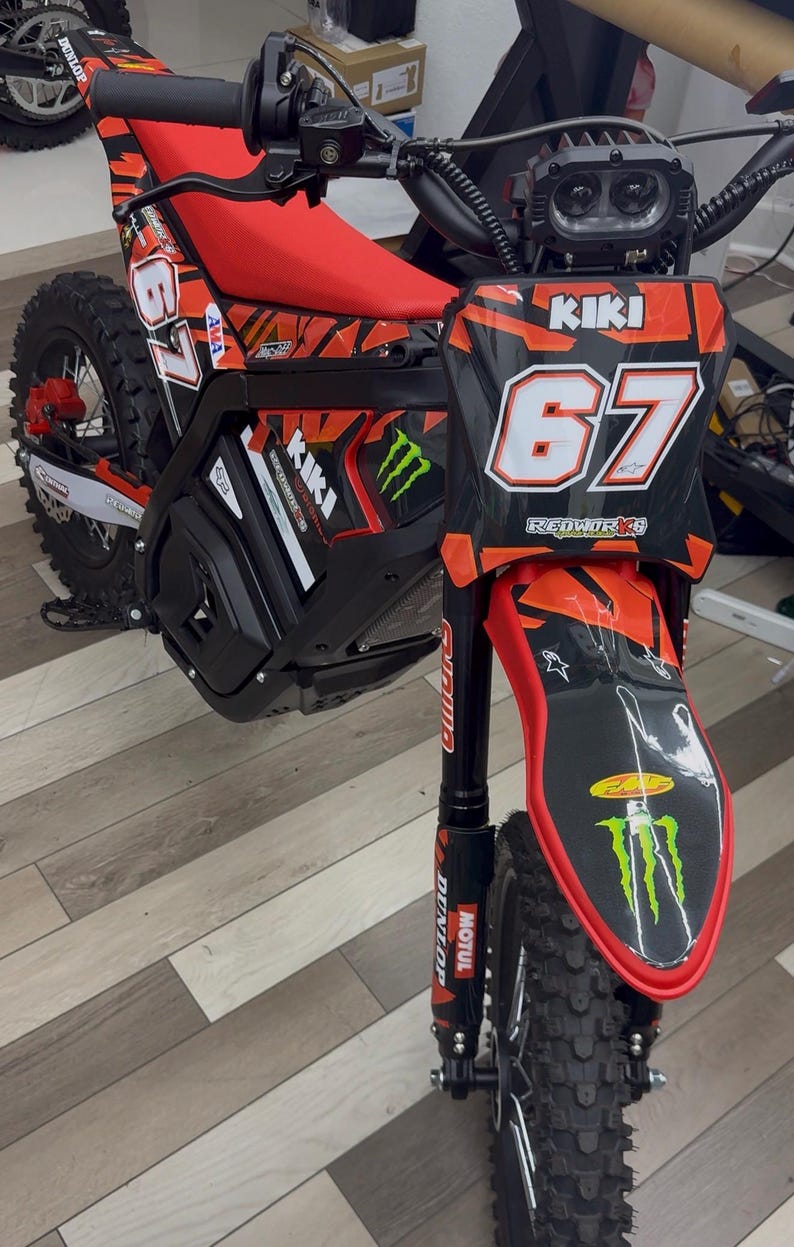 Yozma IN 10 Electric Dirt Bike Graphics Kit | Custom Name, Number ...