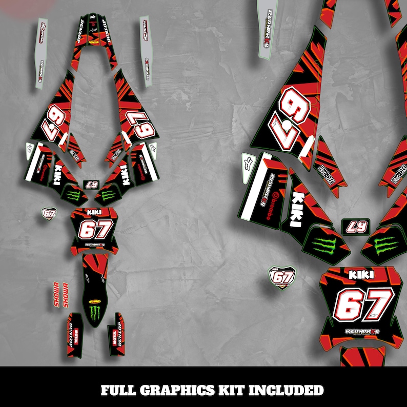 Yozma IN 10 Electric Dirt Bike Graphics Kit | Custom Name, Number ...