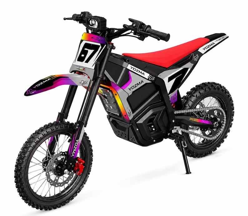 Yozma Electric Dirt Bike Graphics Kit | Custom Sunset Fox Vinyl Wrap ...