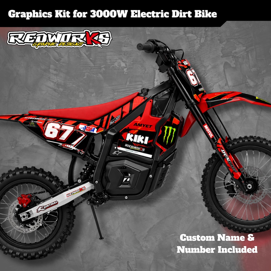 Yozma IN 10 Electric Dirt Bike Graphics Kit | Custom Name, Number ...
