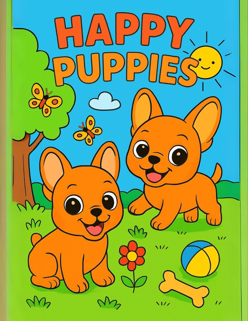 French Bulldog Coloring Book for Kids Ages 3-6 | 10 Easy & Cute ...