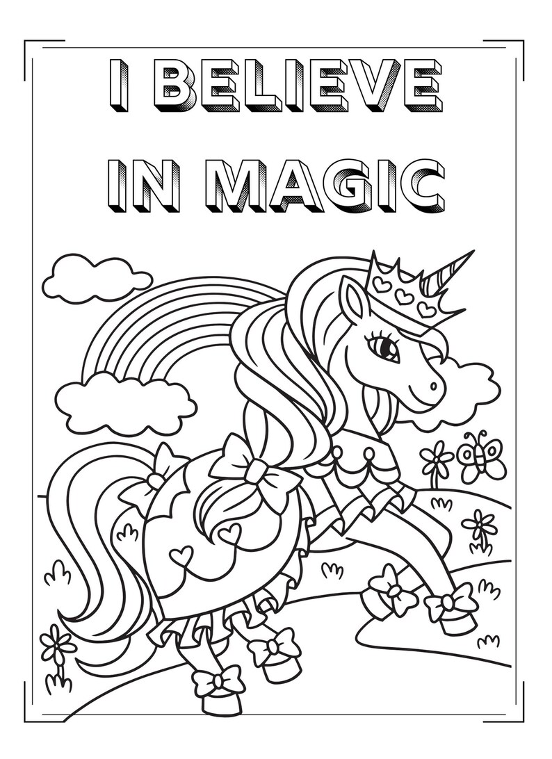 Mystical Unicorn Coloring Book for Kids Ages 3-6 | Cute & Easy Coloring ...