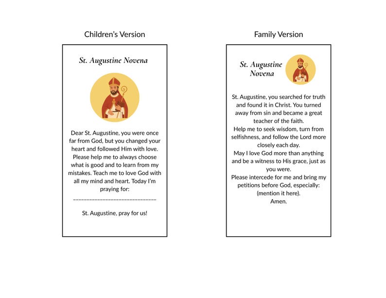 August Liturgical Calendar for Kids + Novena Prayers | Catholic ...