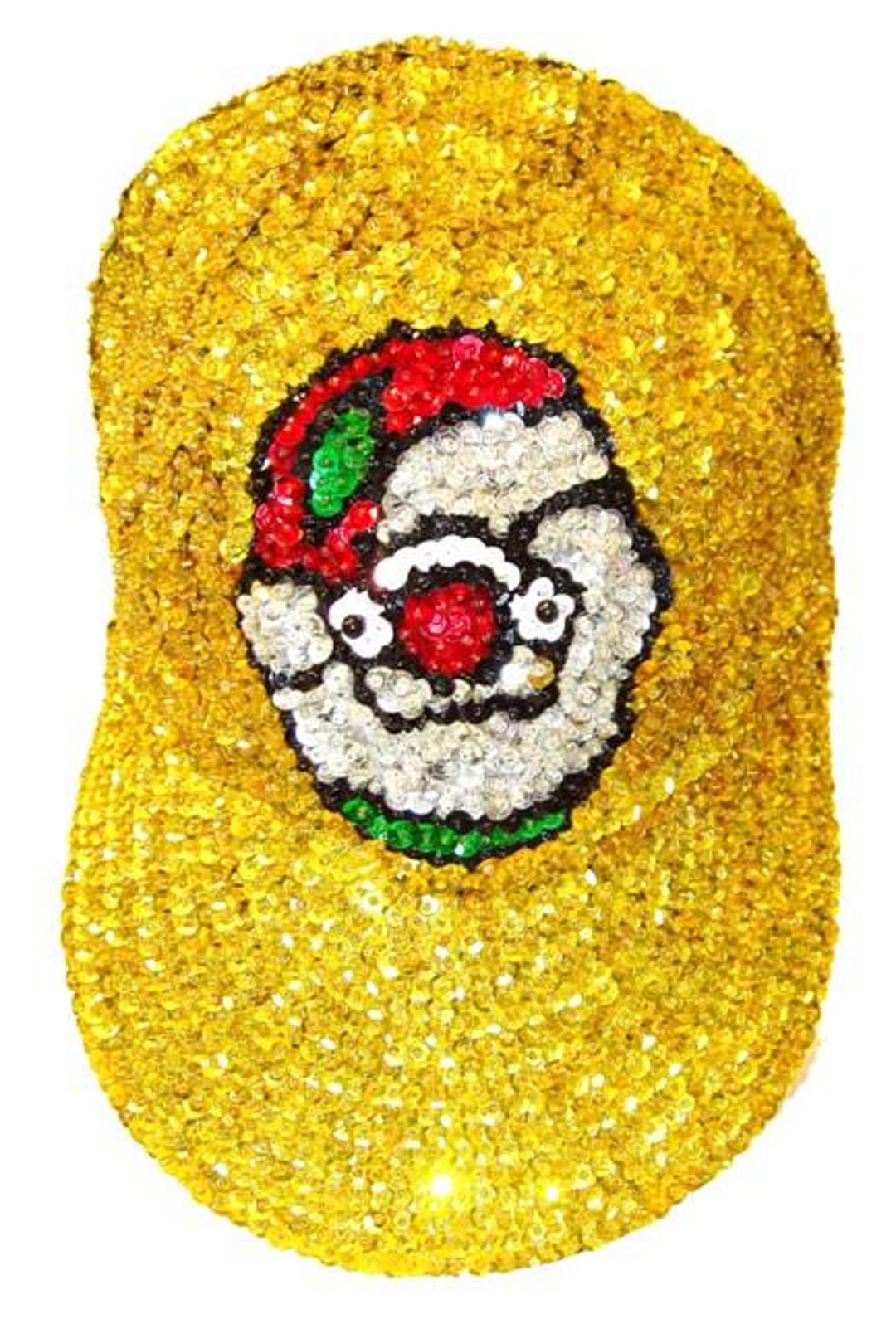 Sequined Fashionable Cap GOLD With SANTA (adults-unisex) - Etsy