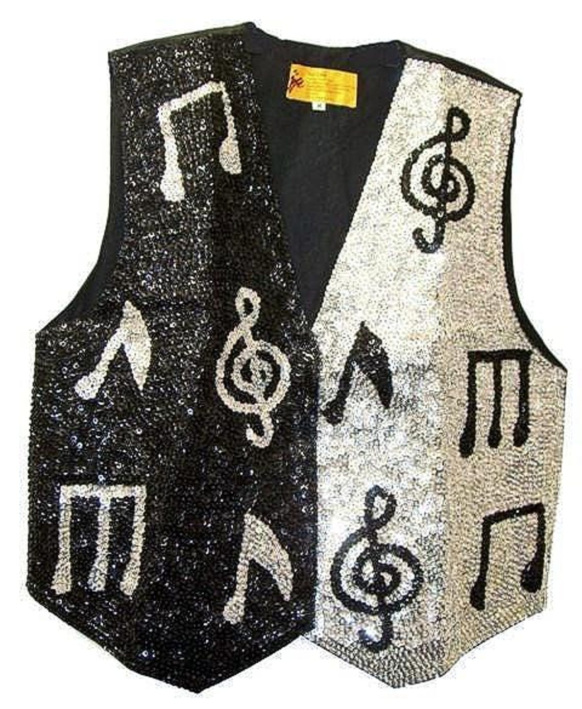 Sequin Beaded Vest 2 Tone Music (adult-unisex) - Etsy