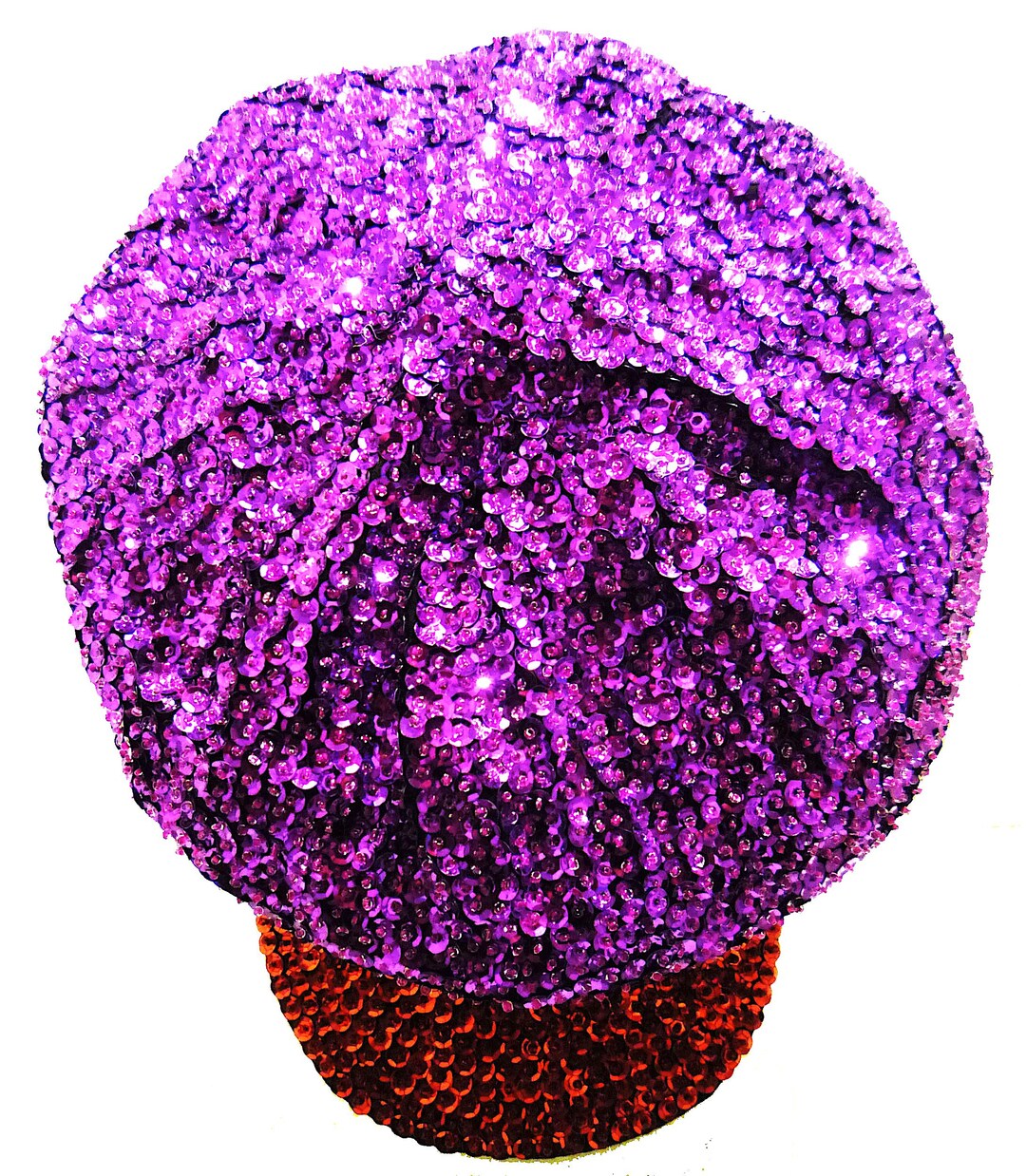 Sequin Beaded Brando Cap Purple With Red Brim - Etsy