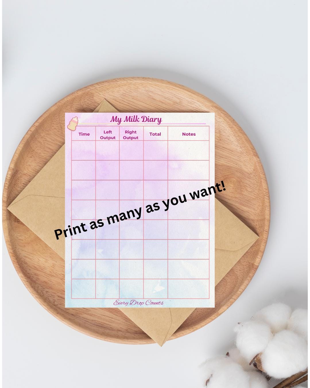 Breastfeeding & Pumping Log | Milk Tracker Printable | Baby Feeding Log ...