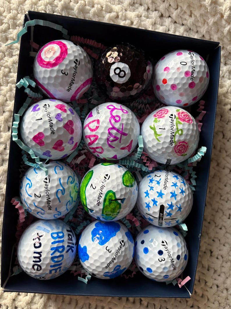 Hand- Drawn Designed Golf Balls - Etsy