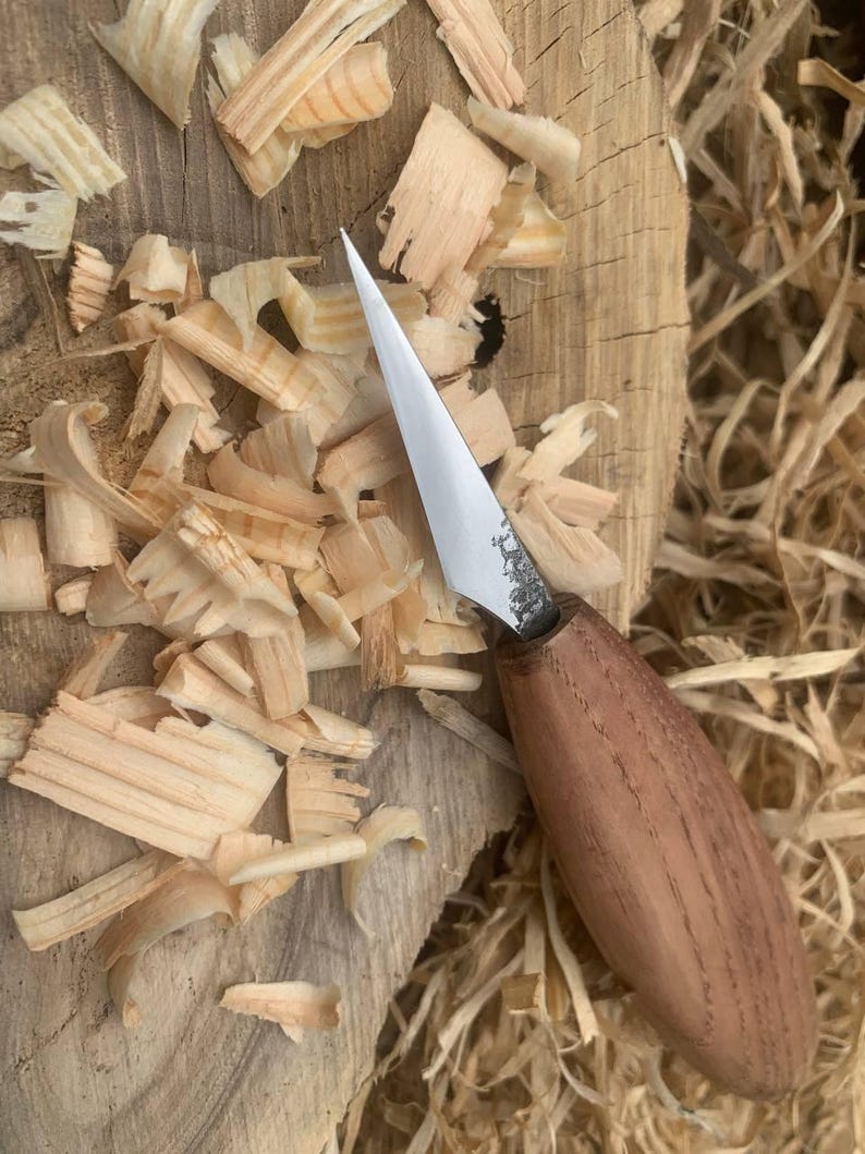 Detail Wood Carving Knife – Hand Forged Precision Whittling Tool With ...