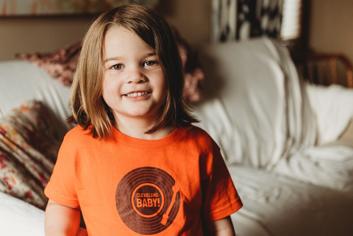 Orange CLEVELAND BABY Toddler Shirt/baby Bodysuit - Etsy