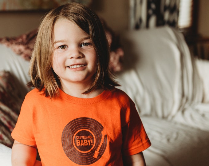 Orange CLEVELAND, BABY Toddler Shirt/baby Bodysuit - Etsy