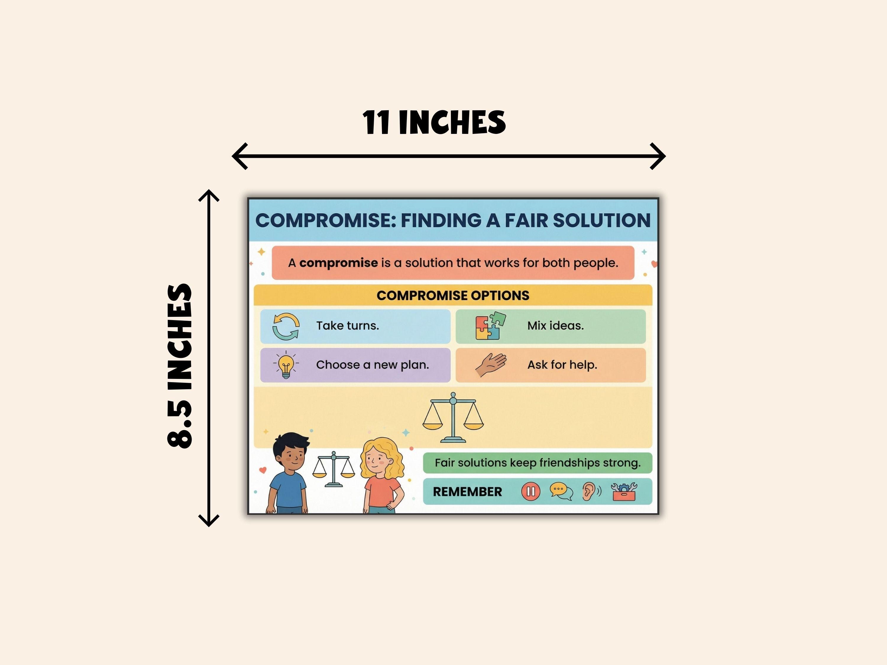 Friendship Problem Solving Posters | SEL Social Skills Conflict ...