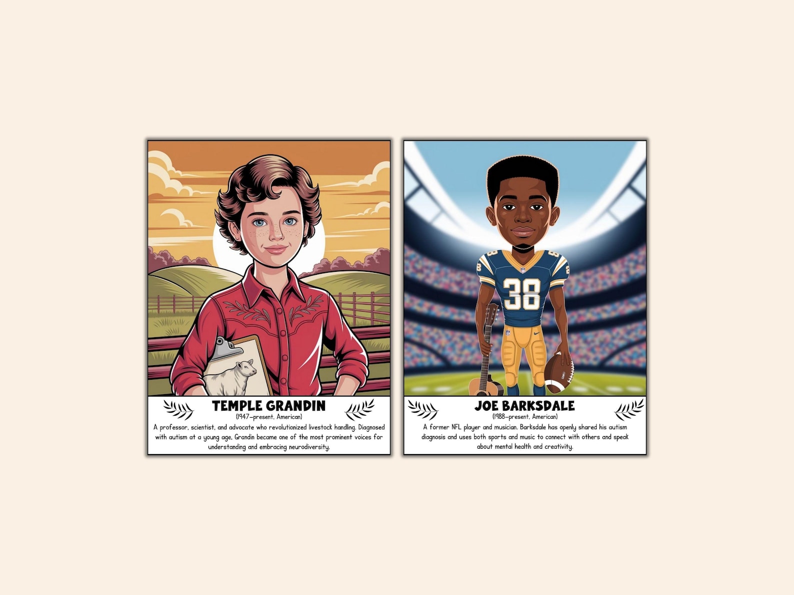71 Famous People With Autism Biography Posters | Autism Awareness Month ...