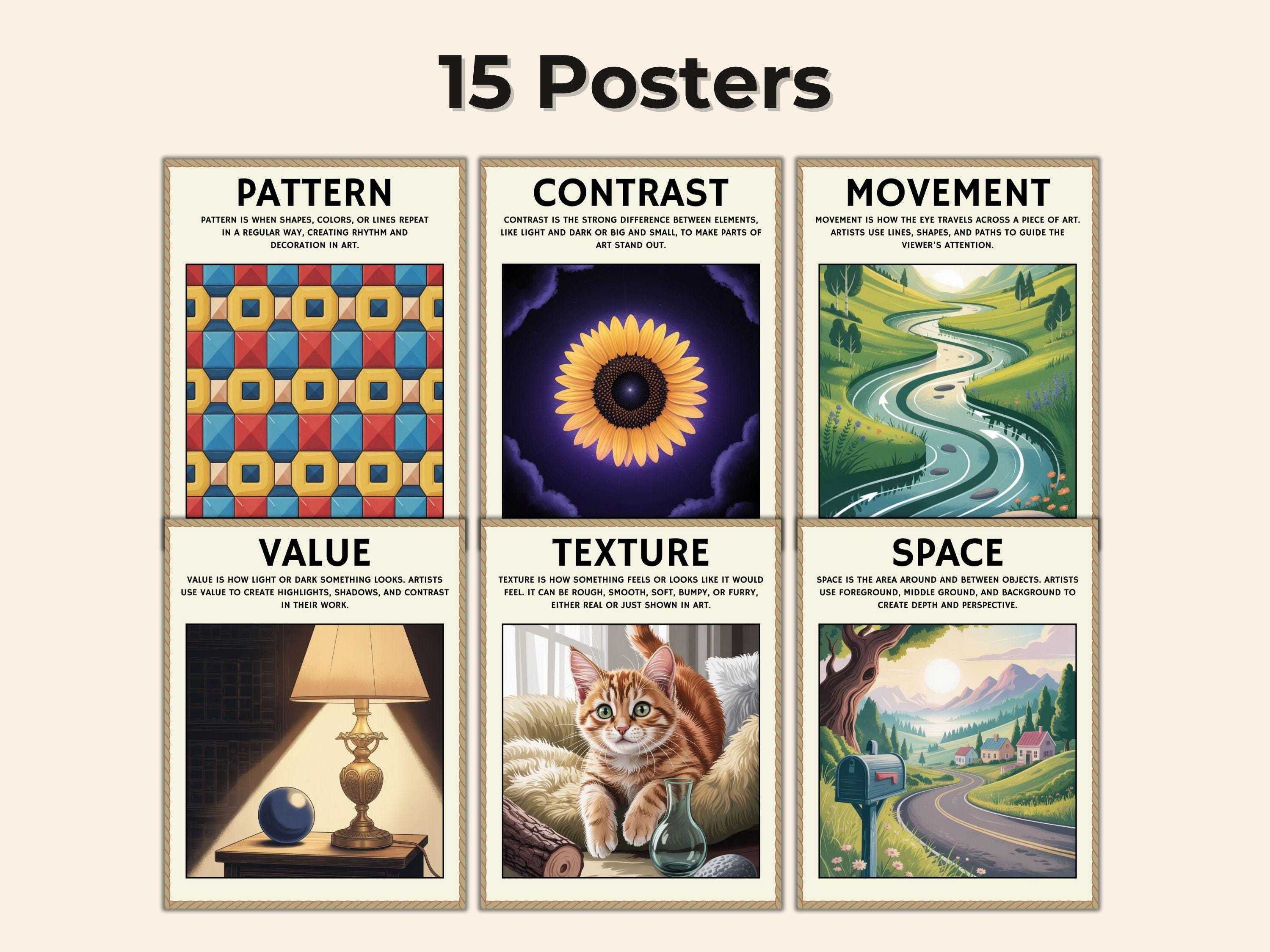 Elements of Art Posters, Principles of Design Posters, Art Classroom ...