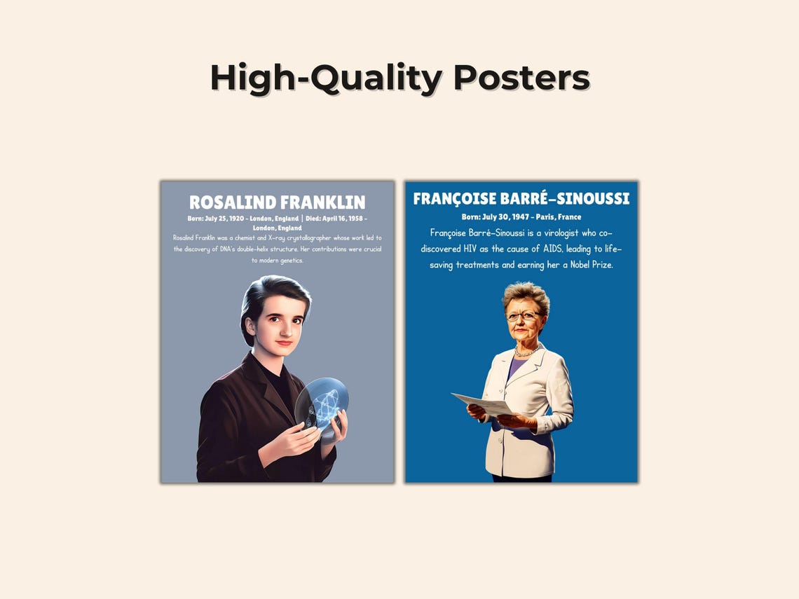 42 Women Scientists & Innovators Biography Posters • STEM Classroom ...