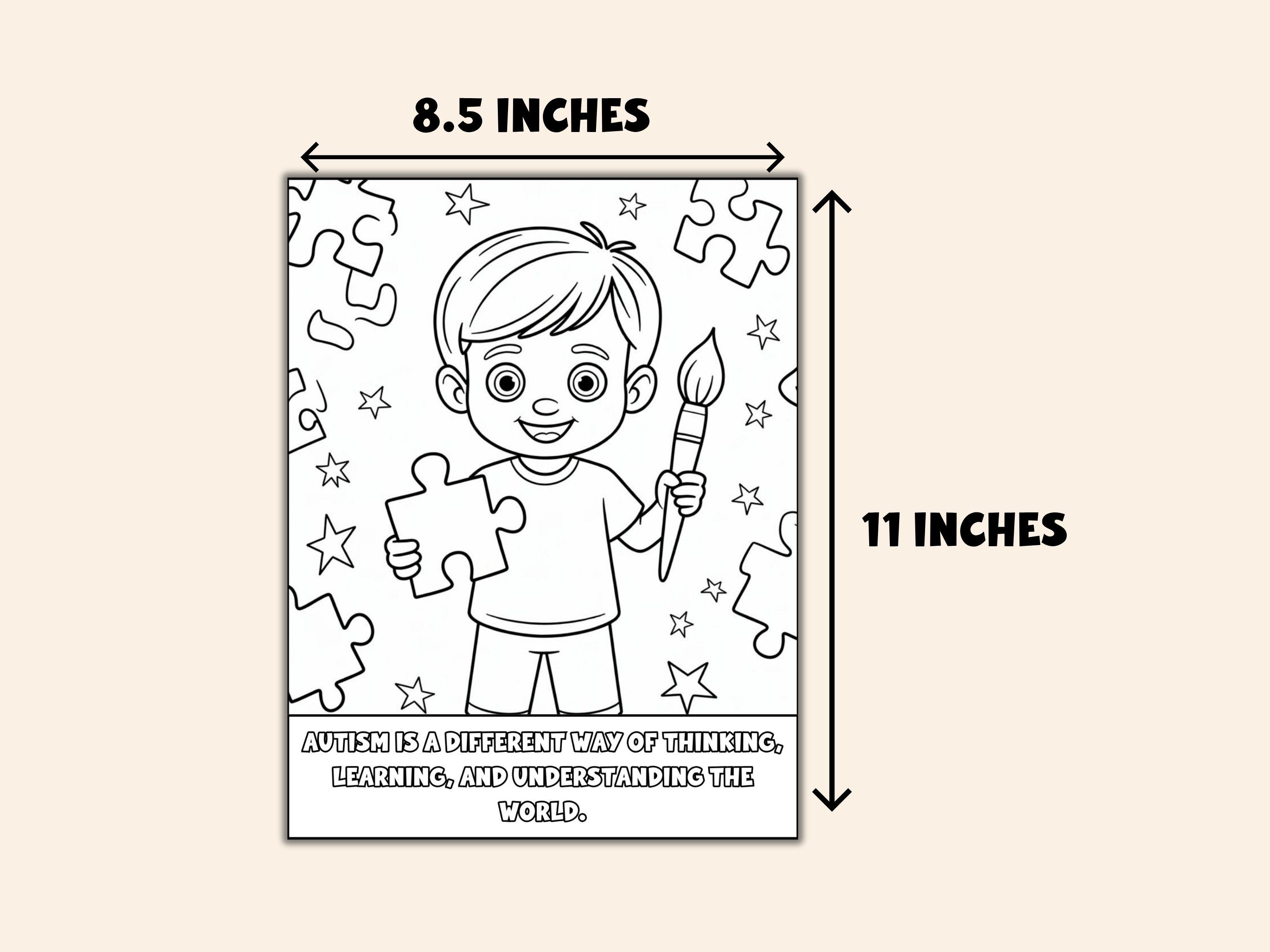 What is Autism? Coloring Pages for Kids | Autism Awareness Month SEL ...