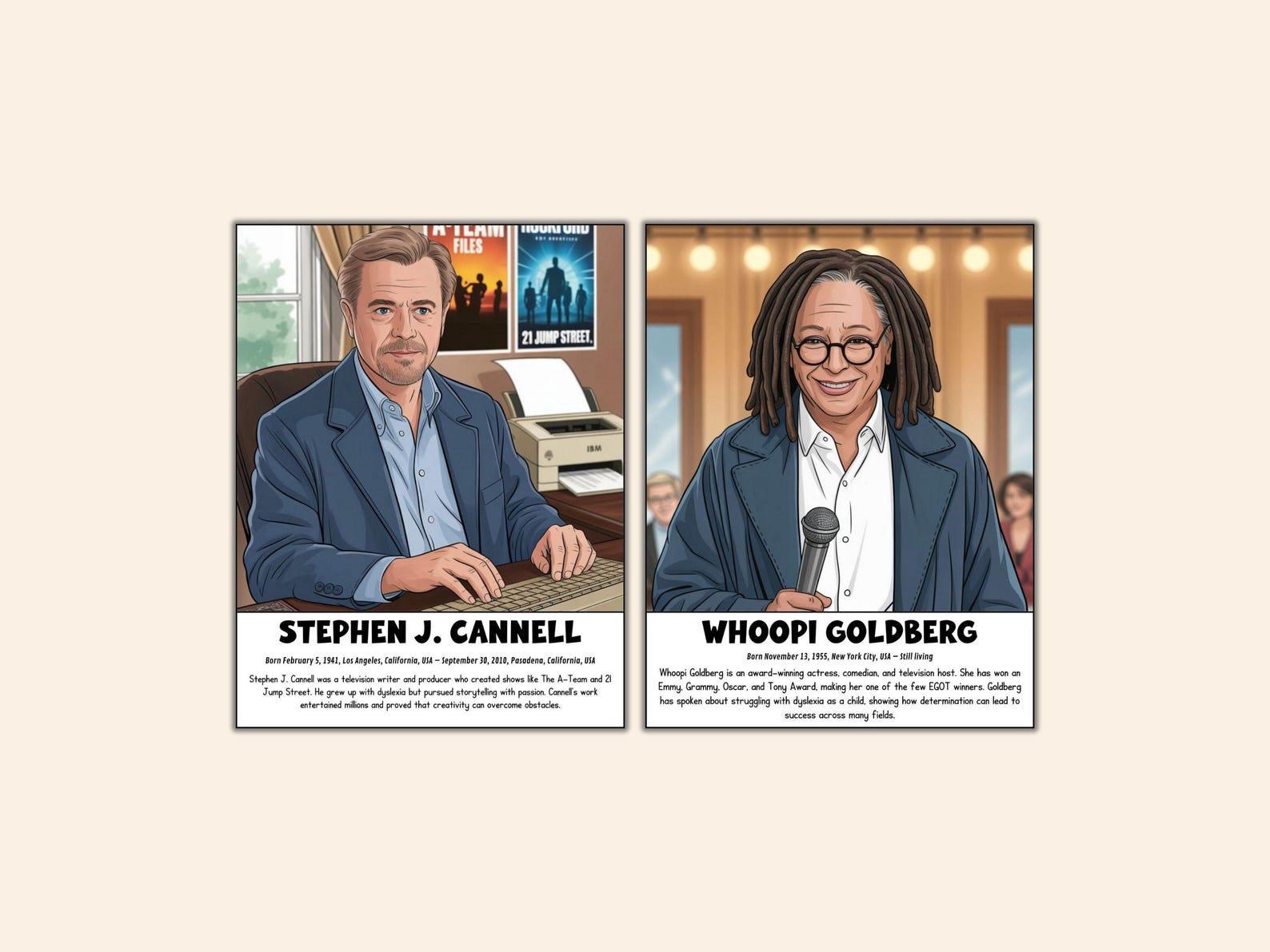 25 Famous People With Dyslexia Biography Posters | SEL Classroom Decor ...