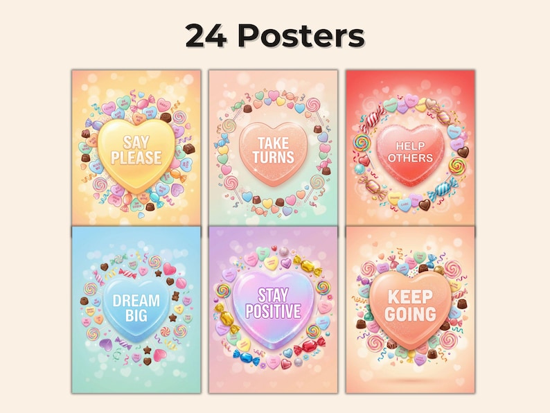 Valentine Kindness Conversation Hearts Posters | Classroom Decor ...