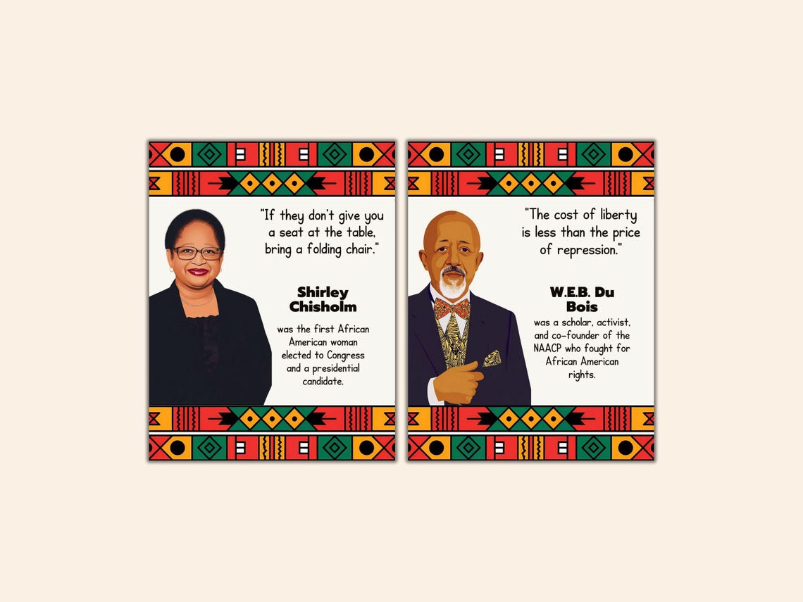 60 Black History Month Quote and Biography Posters, Inspiring Black ...