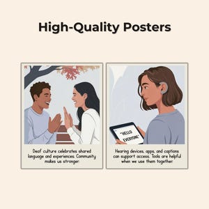 40 Deaf Awareness Posters – ASL Classroom Decor, Inclusion Bulletin ...