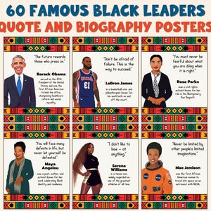 60 Black History Month Quote and Biography Posters, Inspiring Black ...