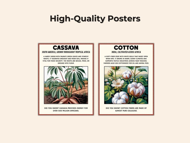 African Plants Posters for Classroom Decor | African Plant Bulletin ...