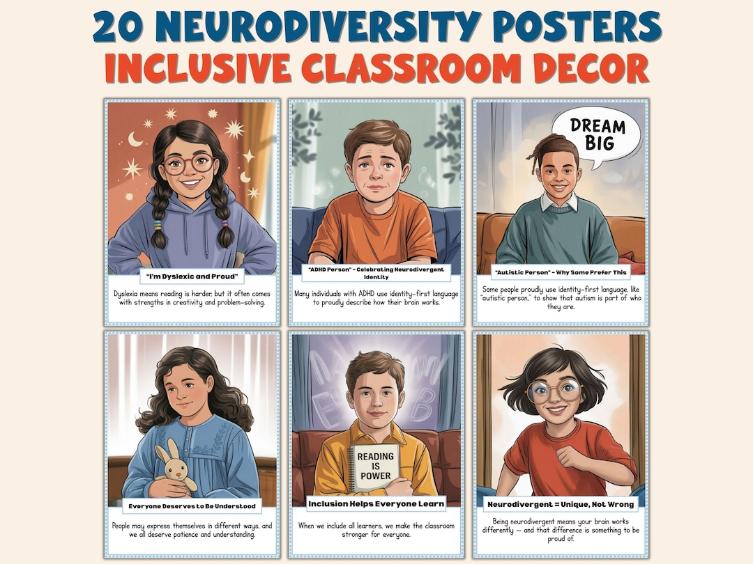 20 Neurodiversity Posters | Inclusive Classroom Decor | Identity-first ...